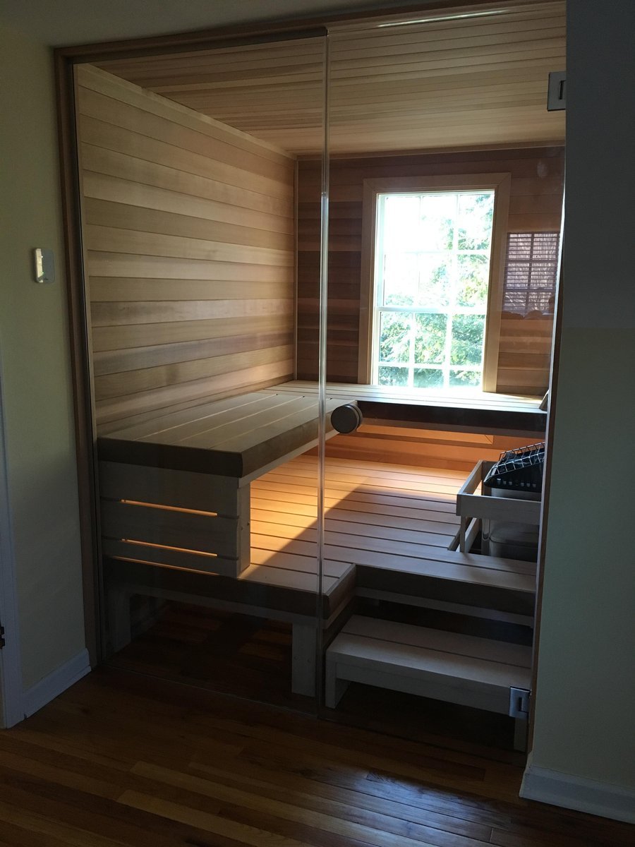 Custom Sauna Room Design Tops Off Luxury Home Spa