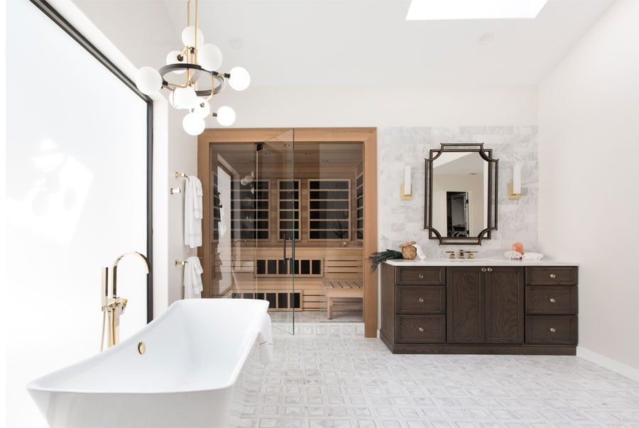 Sauna Gallery: Custom Infrared Sauna in Master Bath Spa